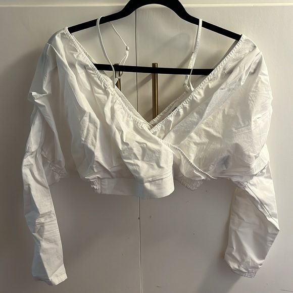 Tops | The Drop Womens White Off Shoulder Draped Crop Top By ...
